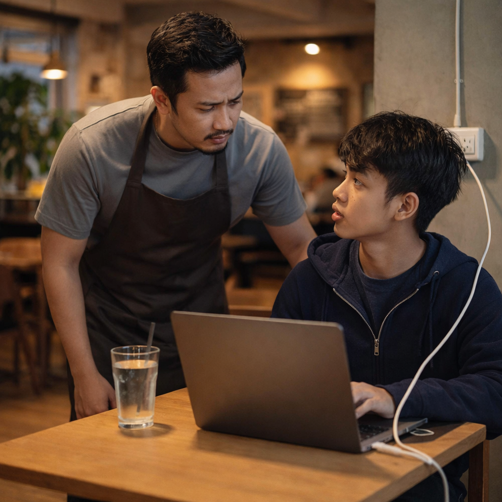 M'sian Student Orders Fries & Hogs Wifi & Charging Port For Hours ...
